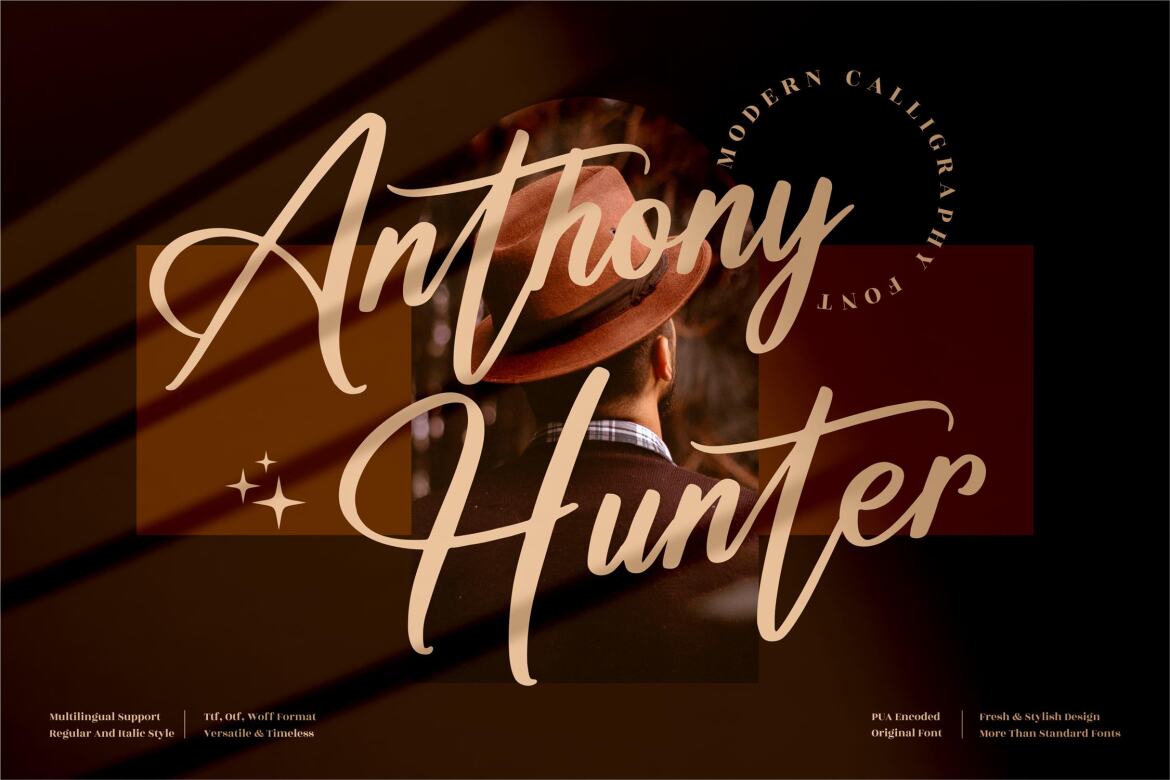 Anthony Hunter - Modern Calligraphy Font | Deeezy