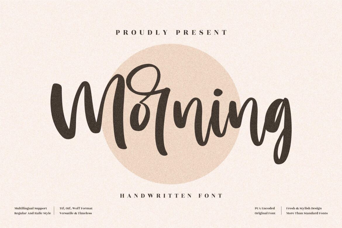 Morning - Beautiful Handwritten Font | Deeezy