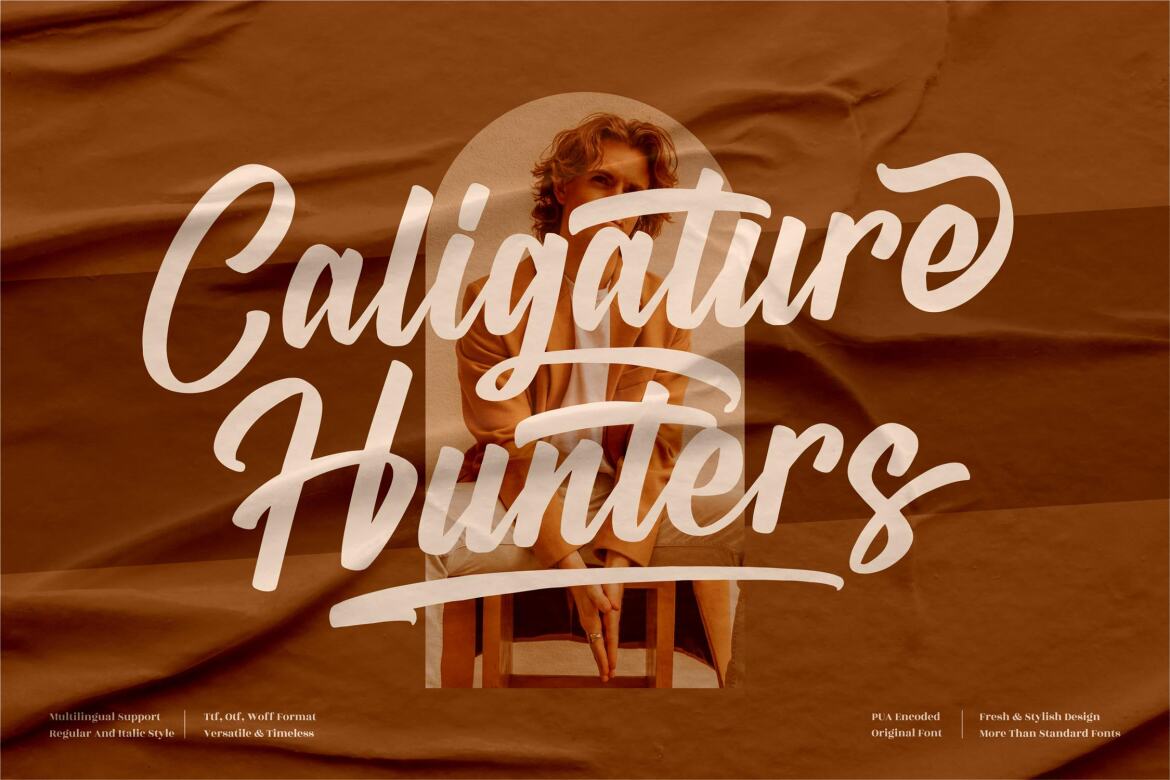 Caligature Hunters - Modern Calligraphy Font | Deeezy
