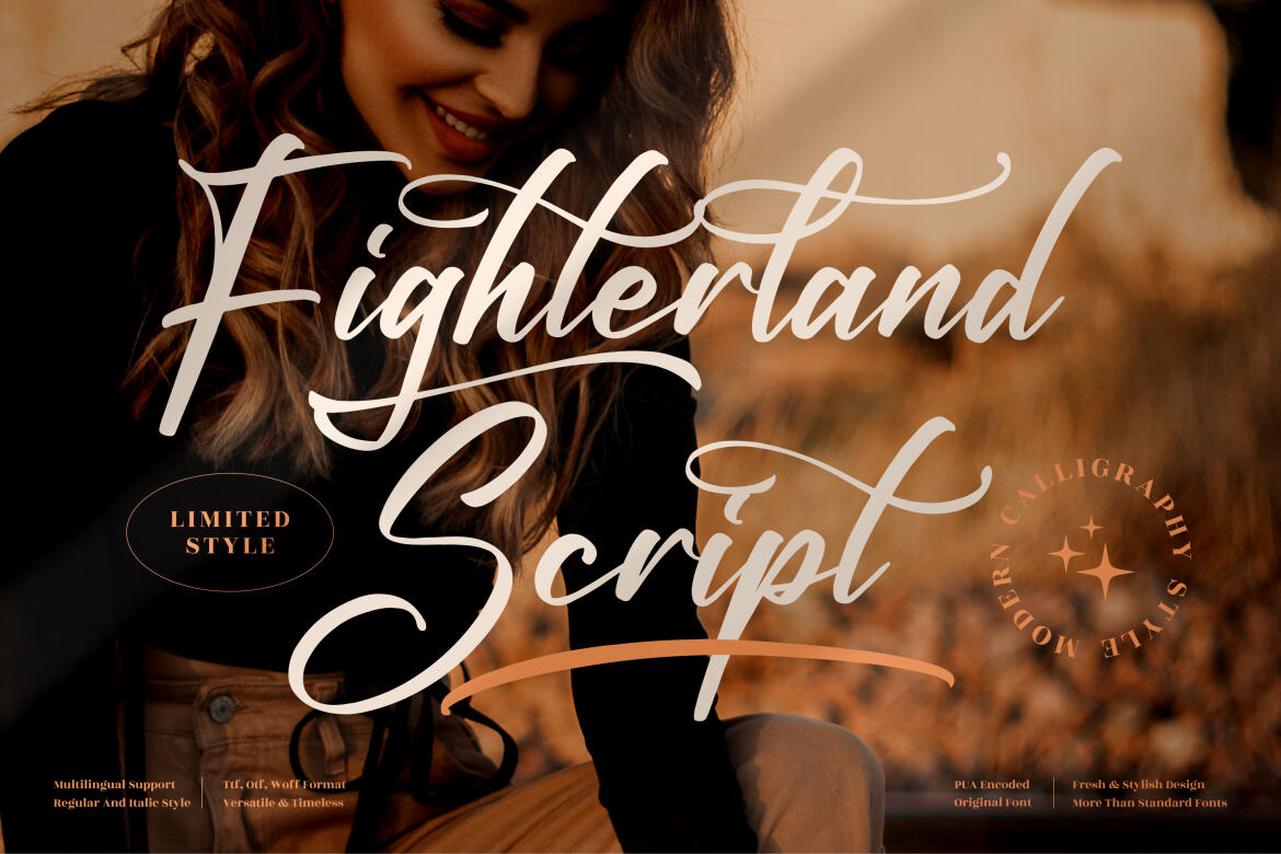 Fighterland Script - Modern Calligraphy Font | Deeezy