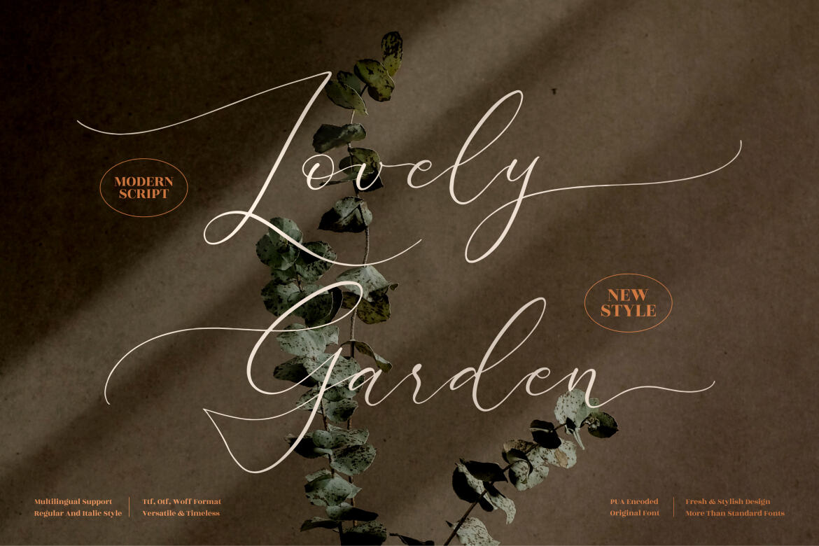 Lovely Garden - Beautiful Script Font | Deeezy
