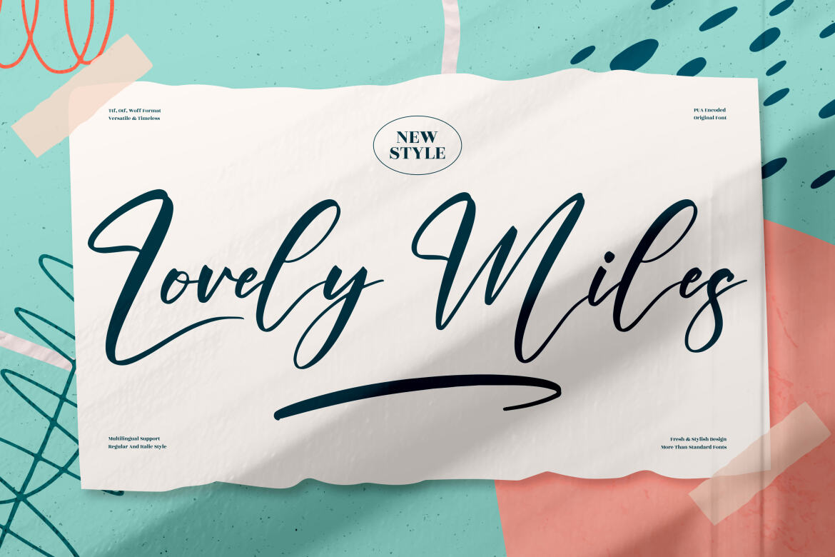 Lovely Miles - Beautiful Script Font | Deeezy
