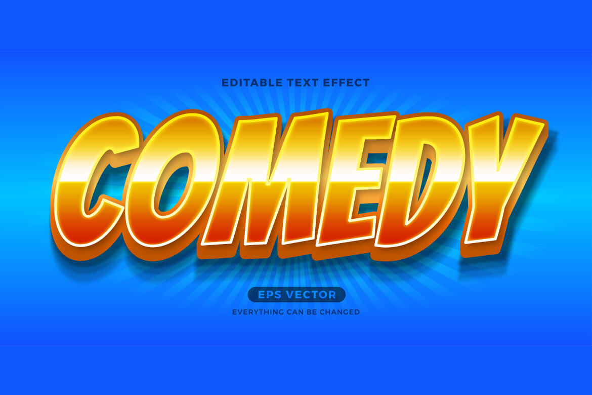 Stand Up Comedy editable text effect vector template | Deeezy