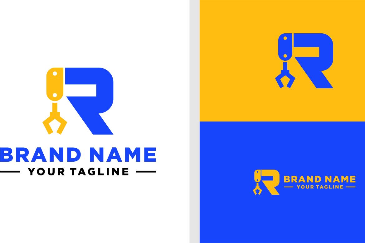 217. LETTER R LOGO ROBOT ARM EDITABLE | Deeezy