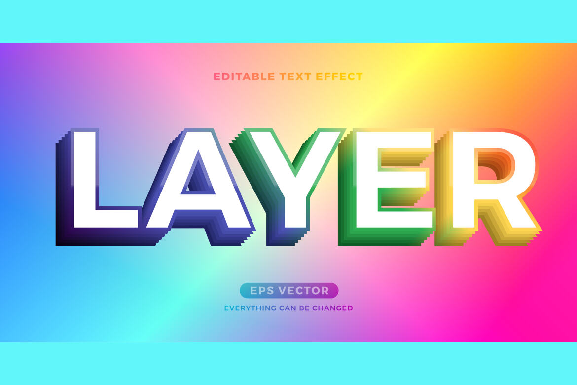 Layer editable text effect style vector | Deeezy
