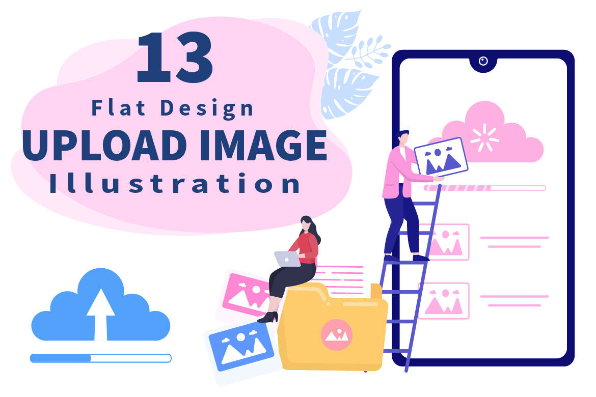 13 Upload image Background Vector Illustration | Deeezy