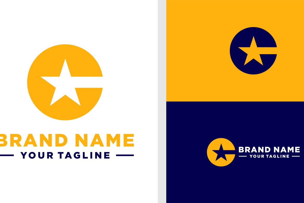 LETTER C LOGO STAR NEGATIVE SPACE EDITABLE | Deeezy