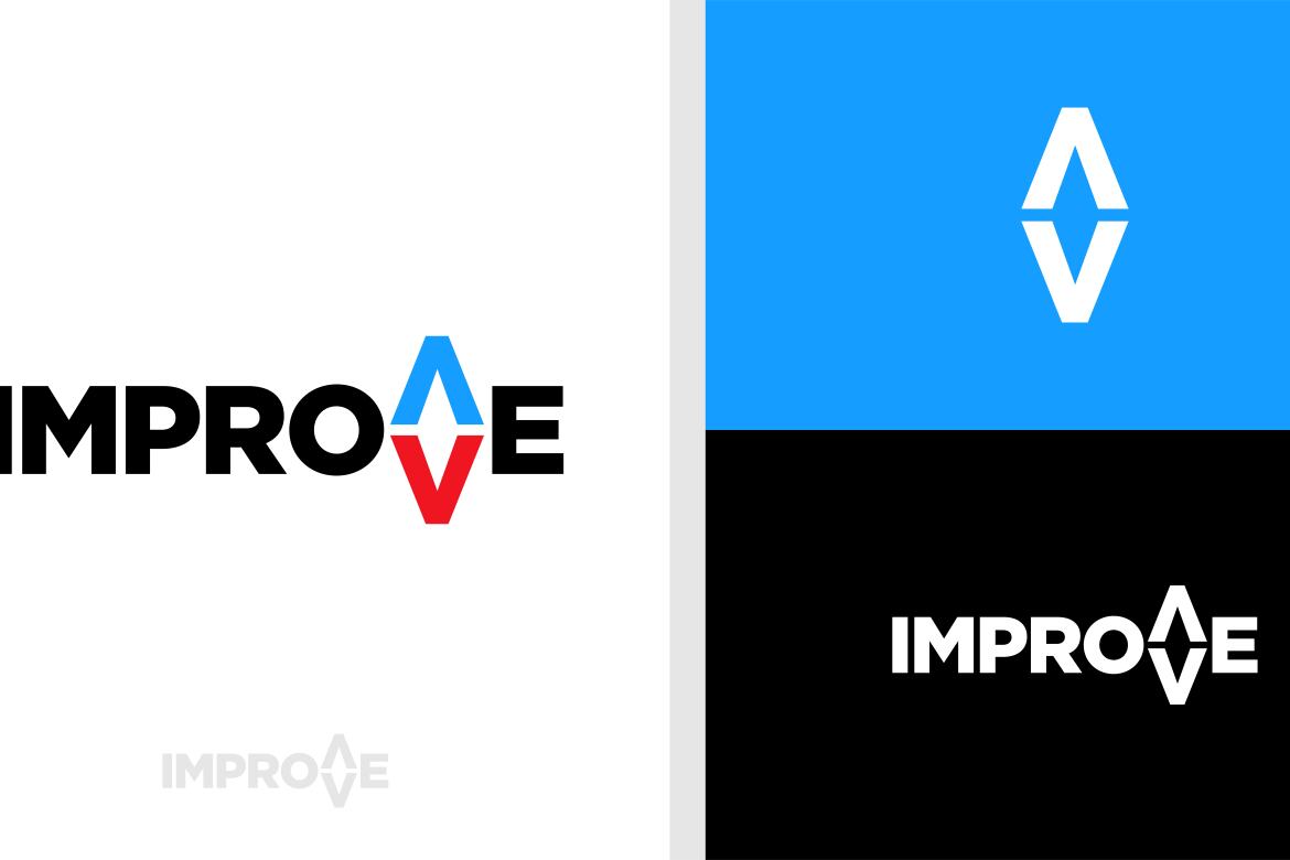 IMPROVE WORDMARK LOGO ARROW NEGATIVE SPACE EDITABLE | Deeezy