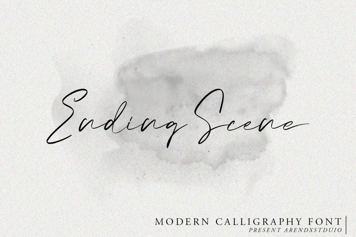 Ending Scene - Calligraphy Font | Deeezy