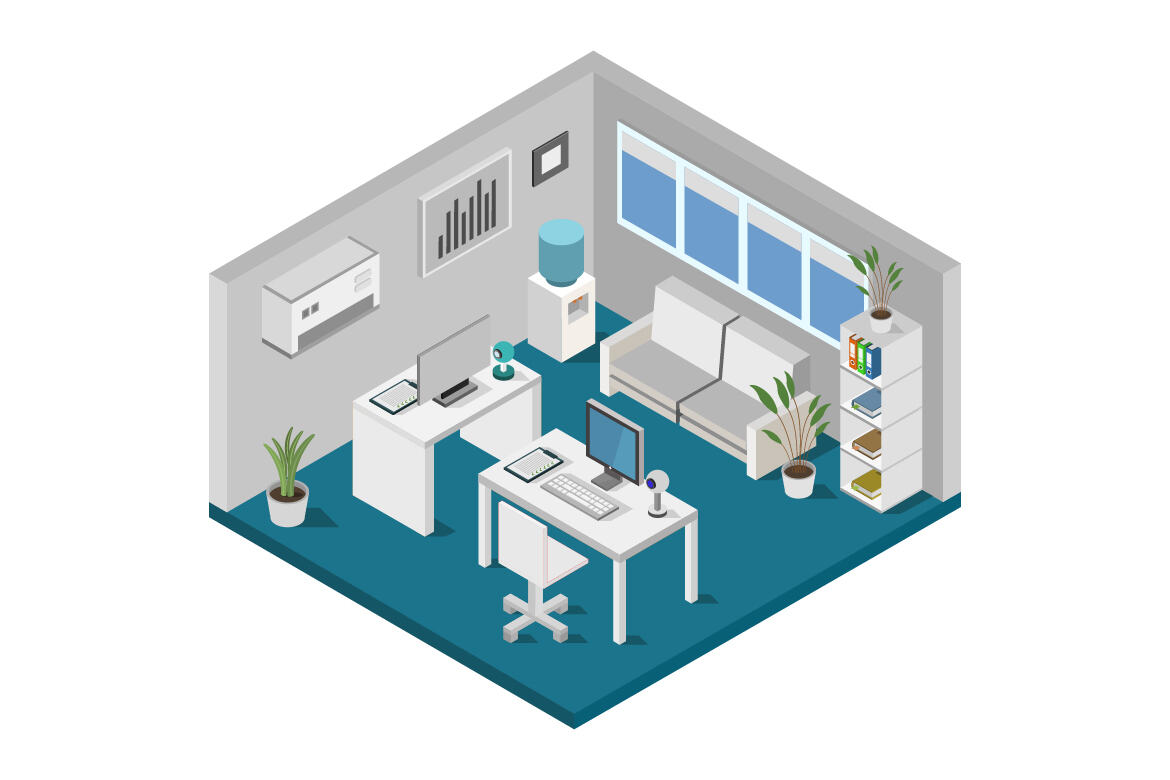 Isometric office room | Deeezy