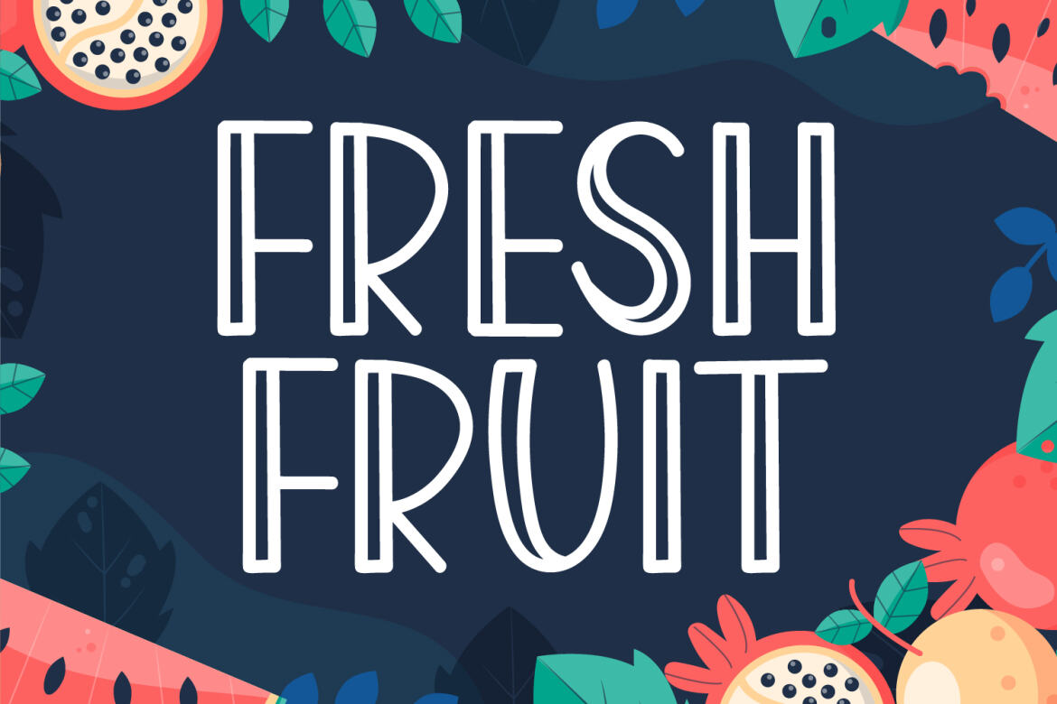 Fresh Fruit - Cute Display Font | Deeezy