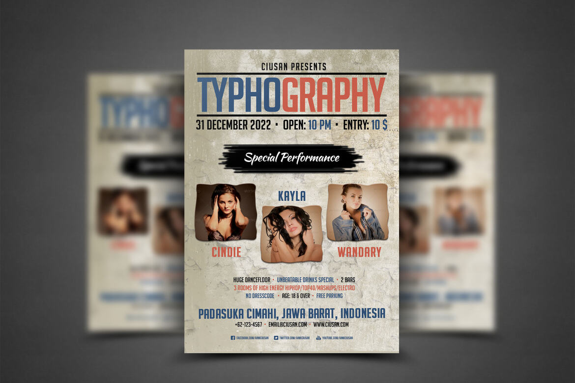 Typhography Flyer Template | Deeezy