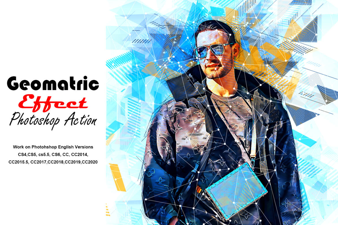 Geometric Effect Photoshop Action | Deeezy
