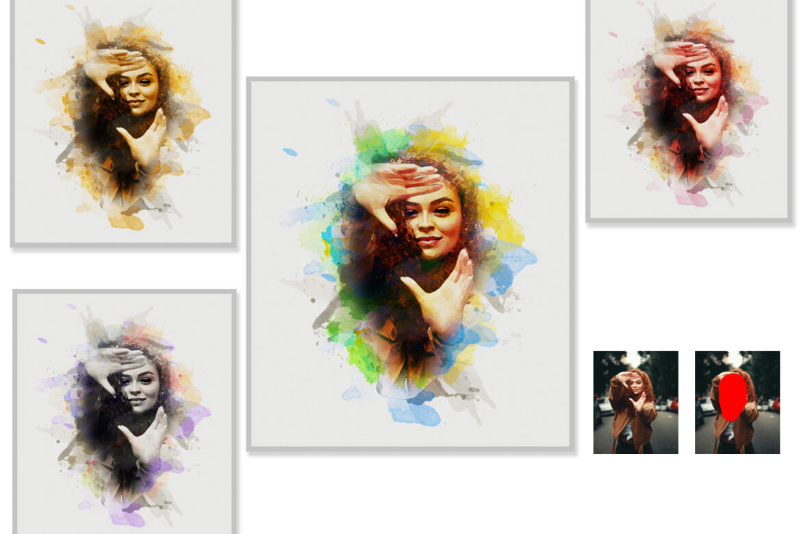 Watercolor Portrait Photoshop Action | Deeezy