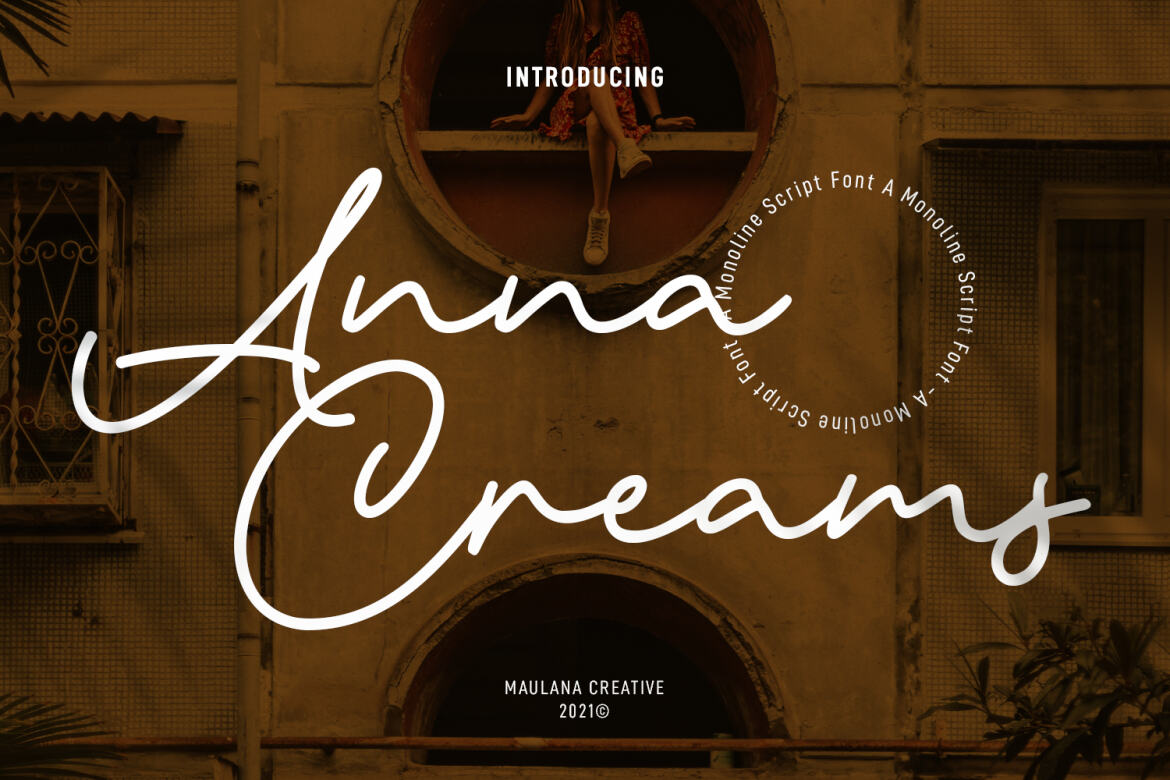 Anna Creams Monoline Script Font | Deeezy Anna Creams Monoline Script Font | Deeezy