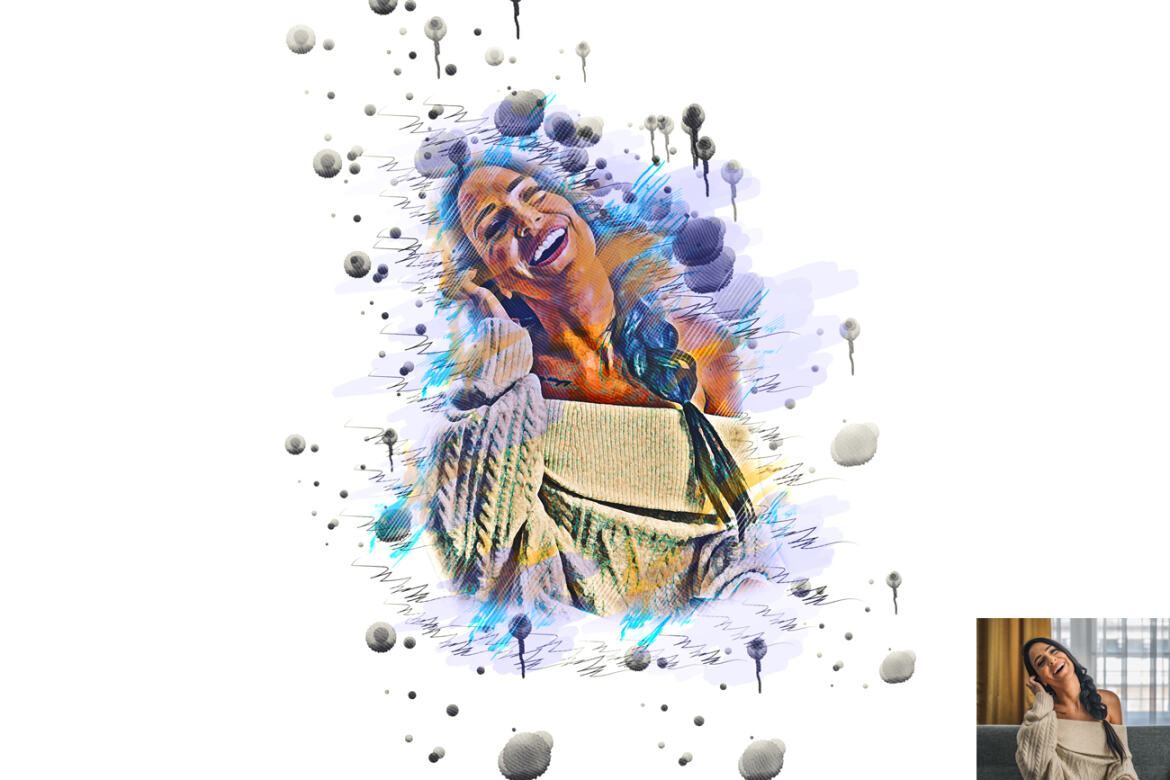 Pen Watercolor Photoshop Action | Deeezy