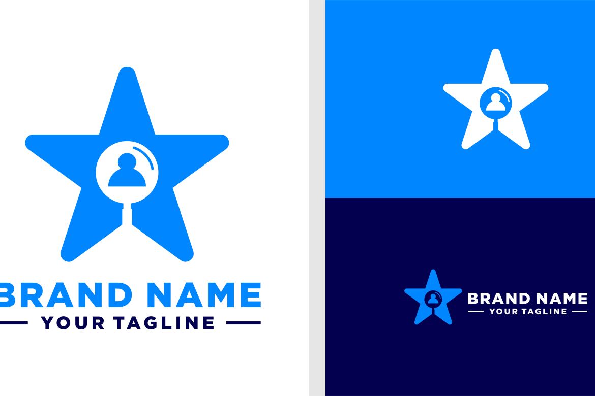 STAR LOGO MAGNIFYING NEGATIVE SPACE TALENT EDITABLE | Deeezy