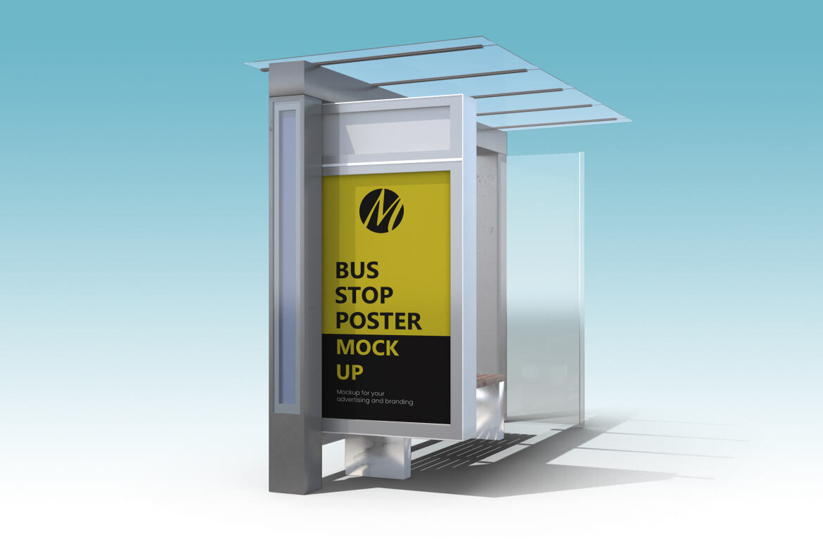 Bus Stop Poster Mockup | Deeezy