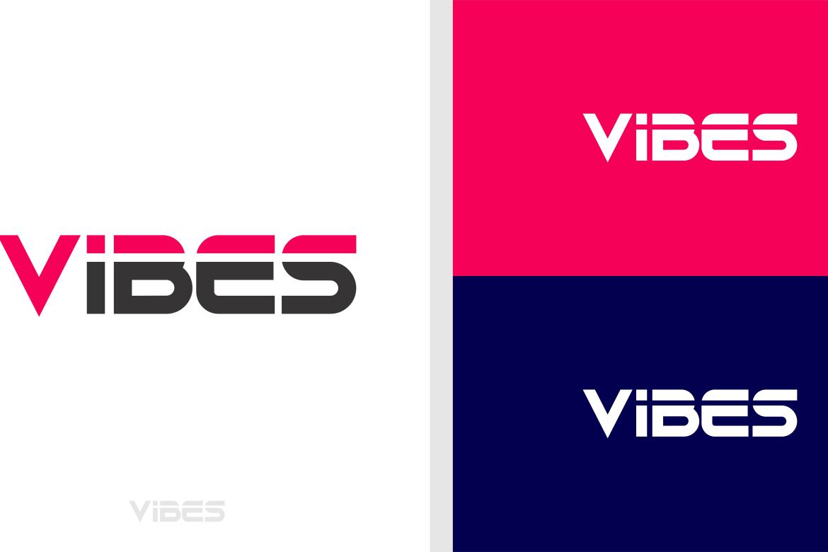 VIBES LOGO WORDMARK LOGO BOLD EDITABLE | Deeezy