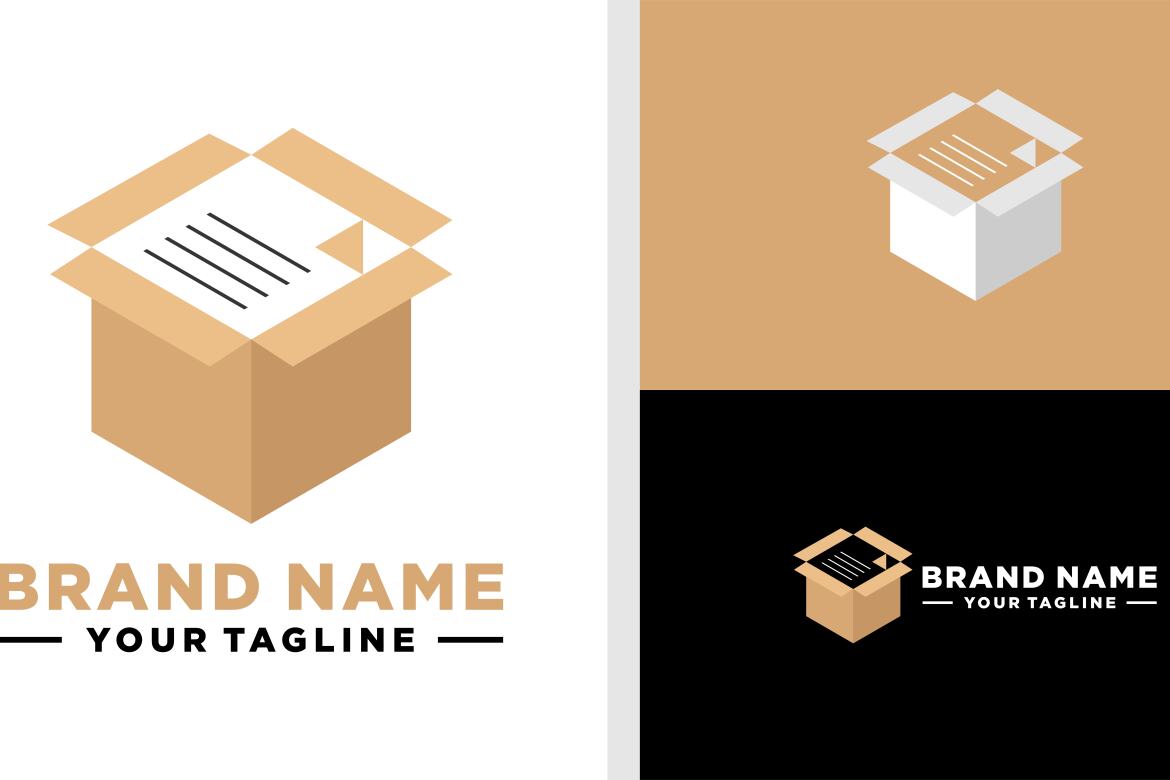 BOX LOGO DOCUMENT NEGATIVE SPACE EDITABLE | Deeezy