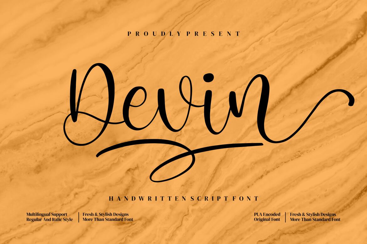 Devin – Handwritten Script Font | Deeezy