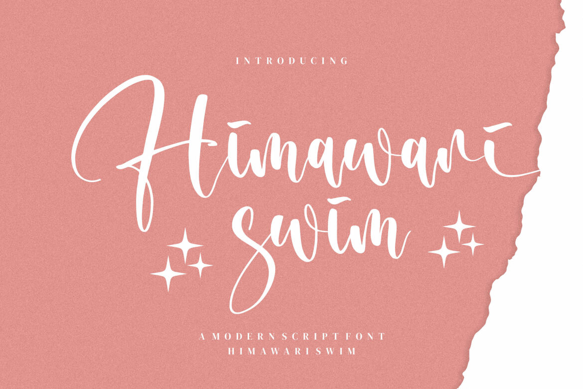 Himawari swim– Modern Script Font | Deeezy