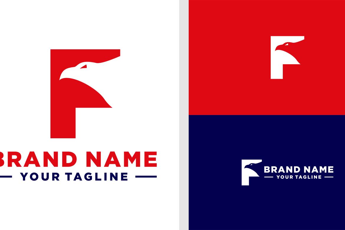 LETTER F LOGO FALCON NEGATIVE SPACE EDITABLE | Deeezy