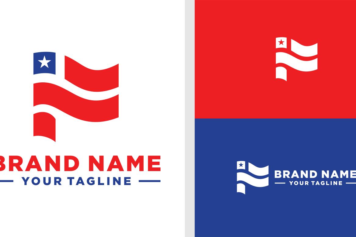 LETTER F LOGO FLAG NEGATIVE SPACE EDITABLE | Deeezy