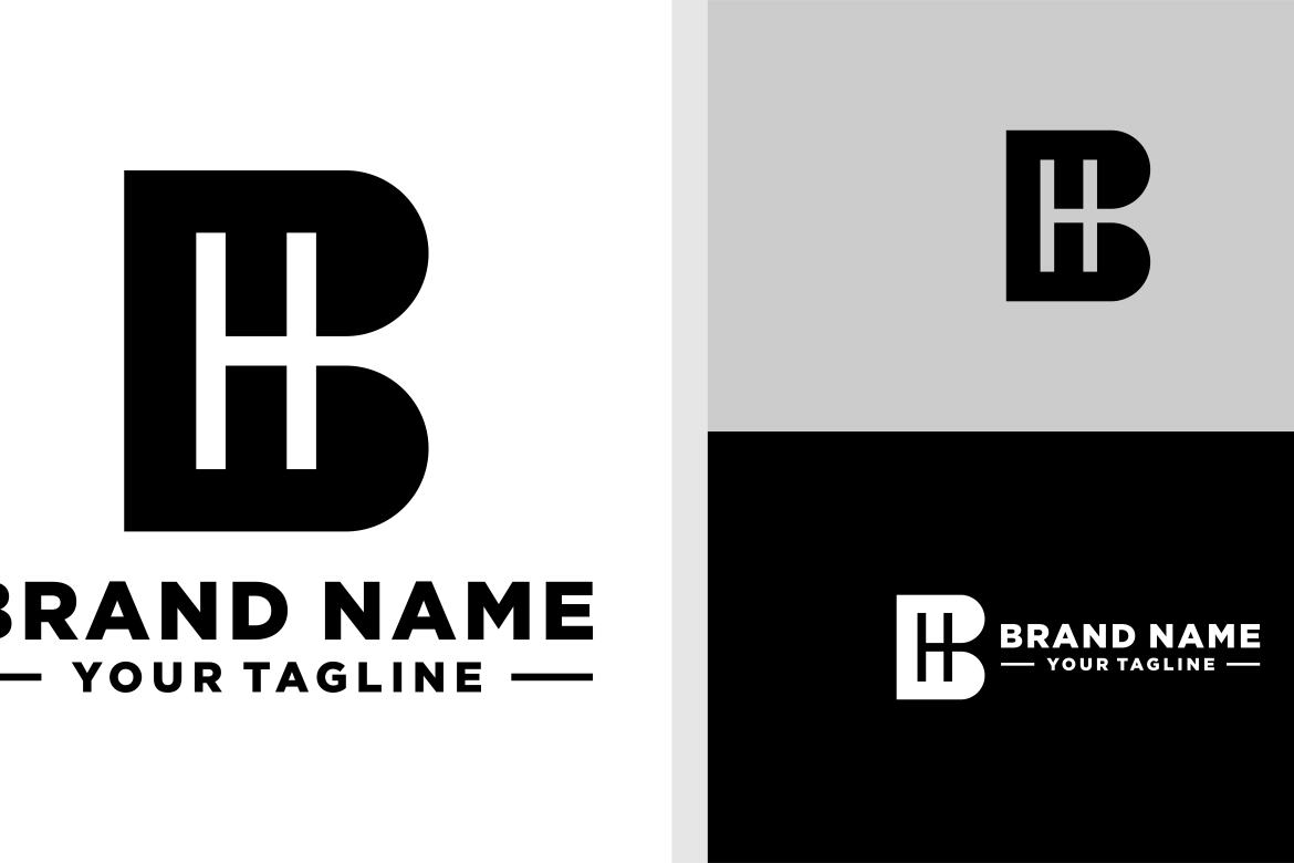 BH LOGO MONOGRAM NEGATIVE SPACE EDITABLE | Deeezy