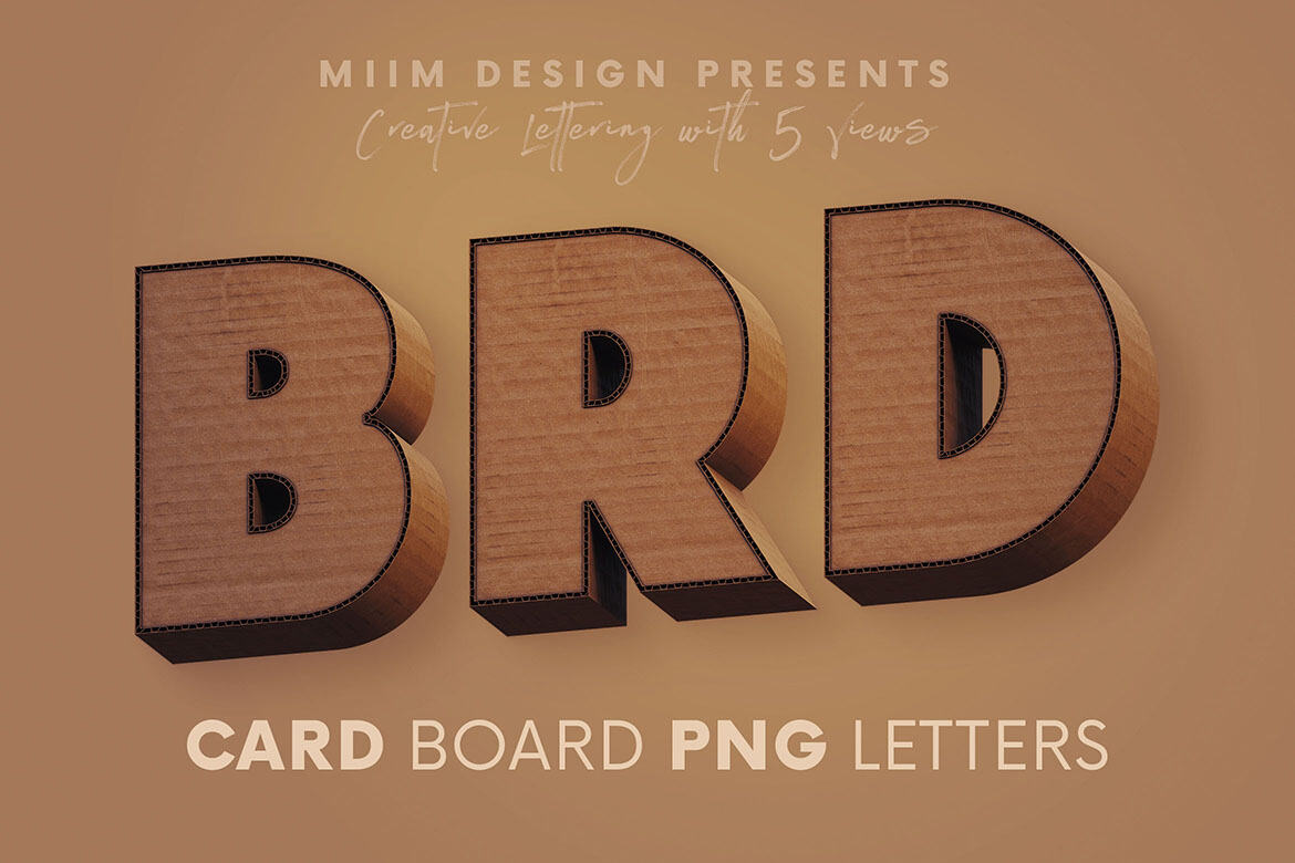 Cardboard - 3D Lettering | Deeezy