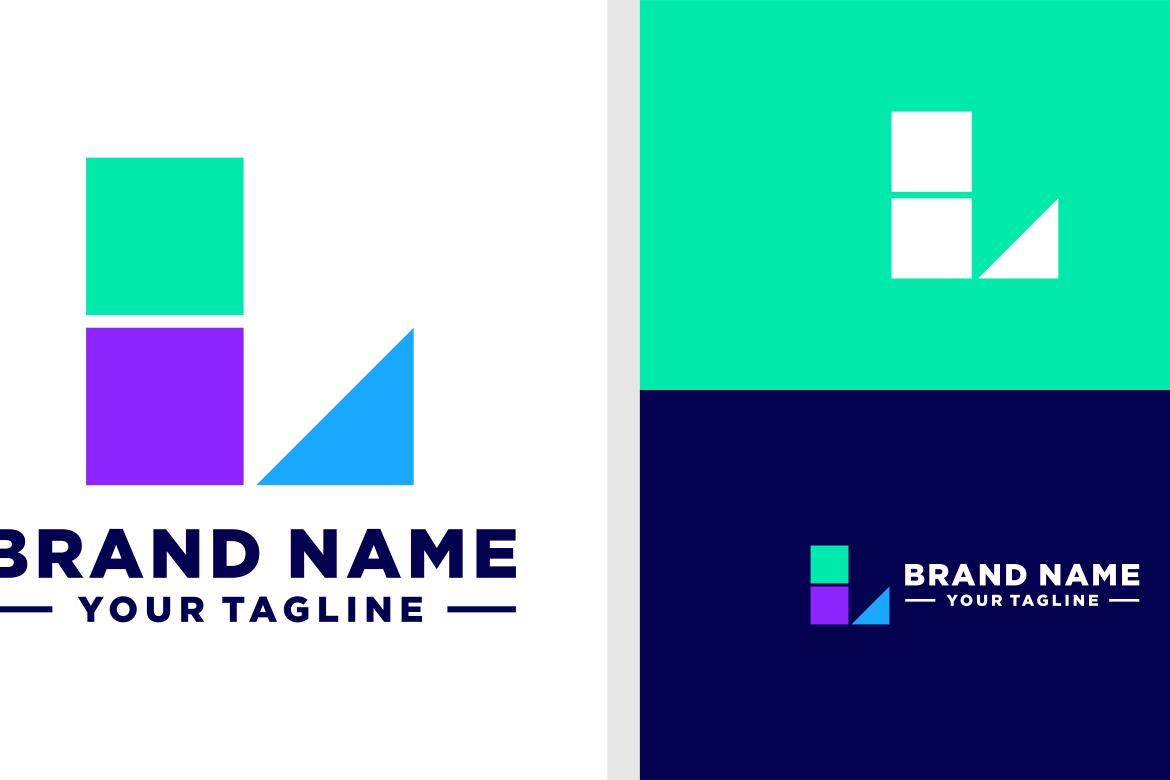 LETTER L LOGO SQUARE BLOCK MONOGRAM EDITABLE | Deeezy