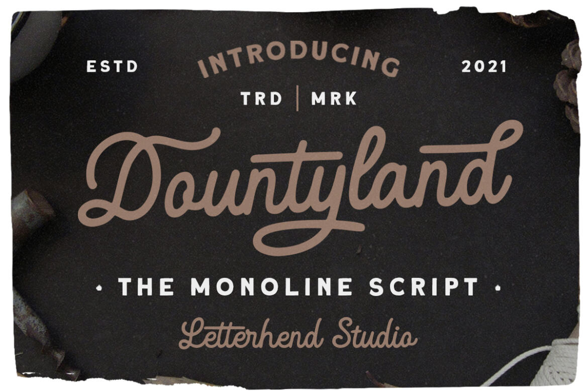 Dountyland - Monoline Script | Deeezy