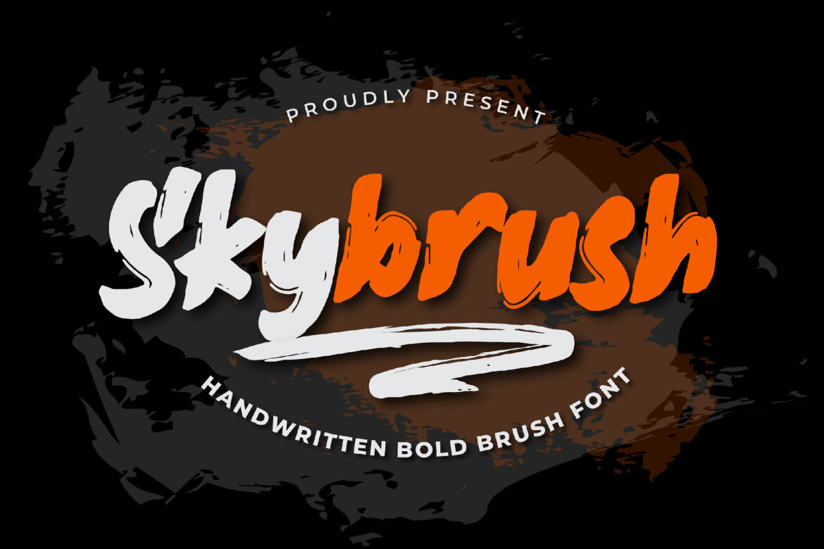 Skybrush - Handwritten Bold Brush Font | Deeezy