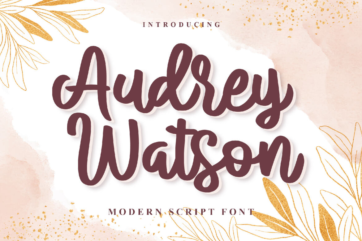 Audrey Watson - Modern Script Font | Deeezy