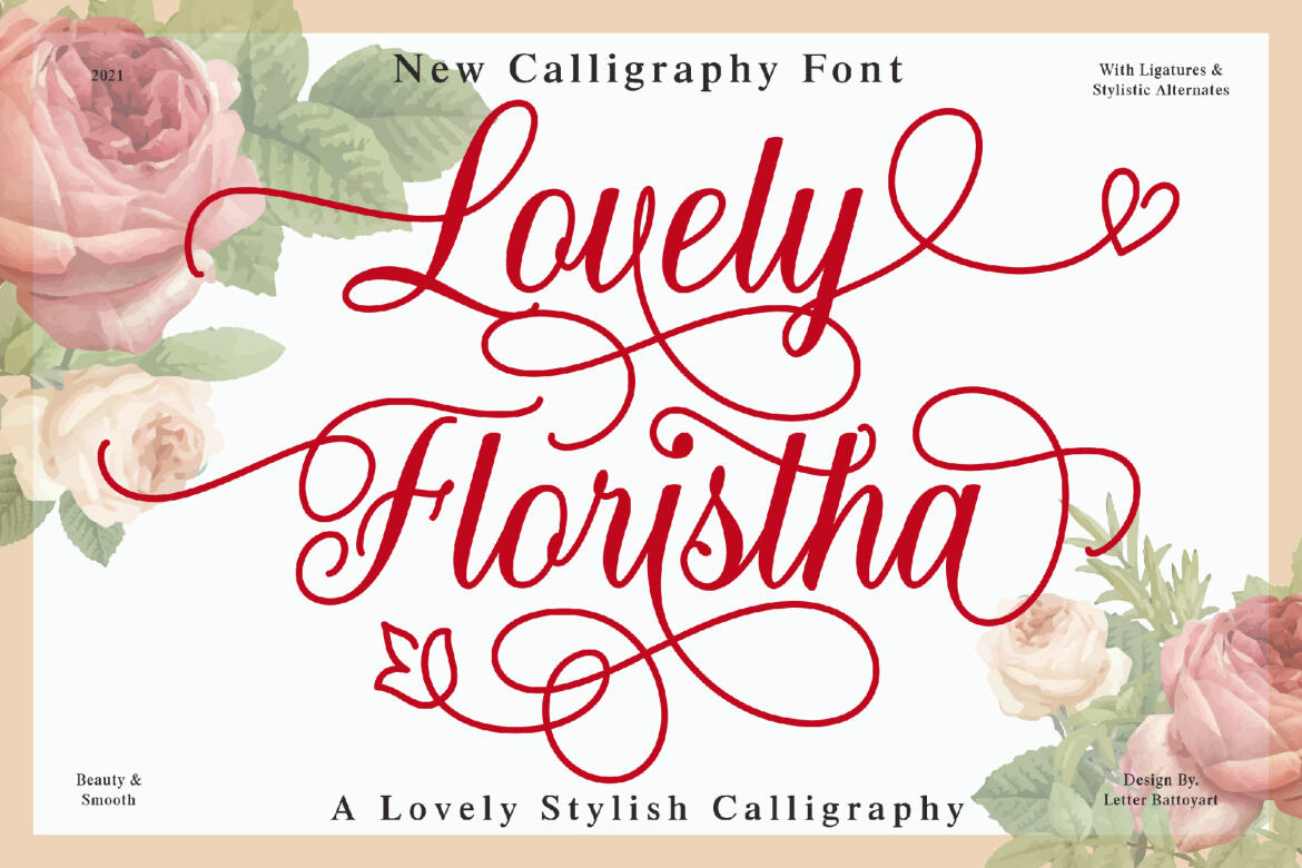Lovely Floristha - Calligraphy Font | Deeezy