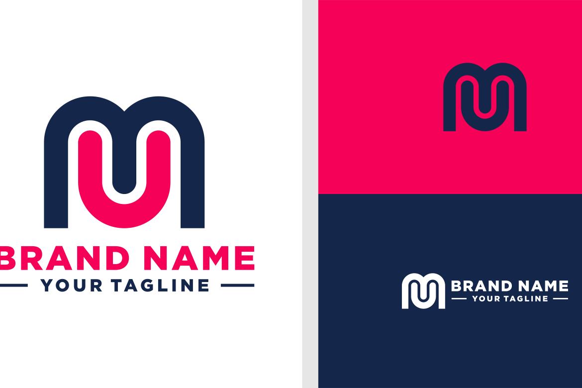 MU LOGO MONOGRAM LINE SIMPLE EDITABLE | Deeezy
