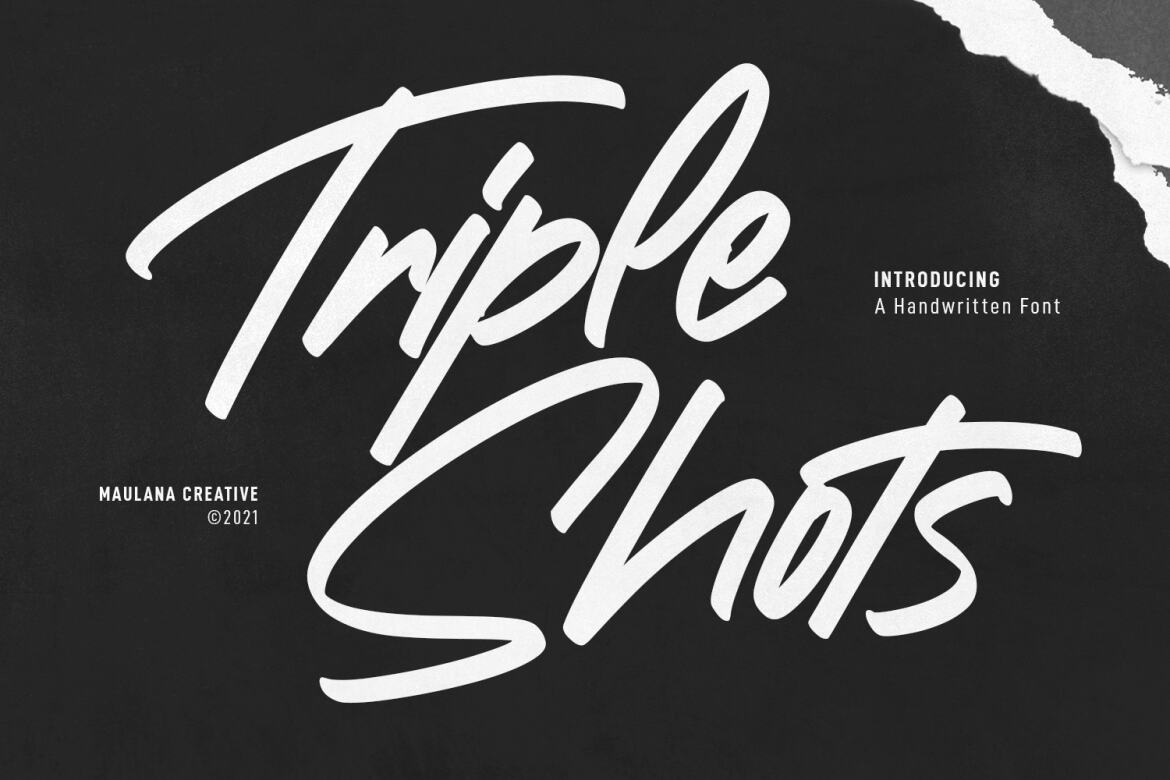 Triple Shots Handwritten Font | Deeezy