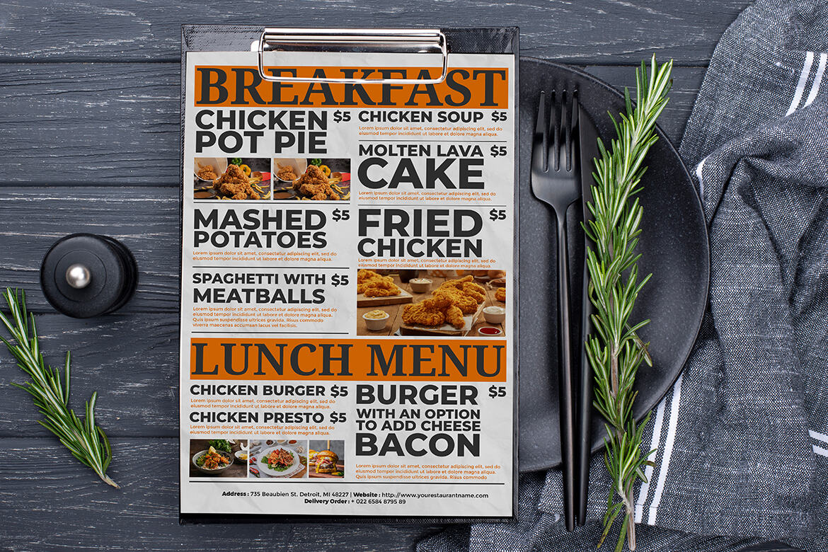 Restaurant menu | Deeezy