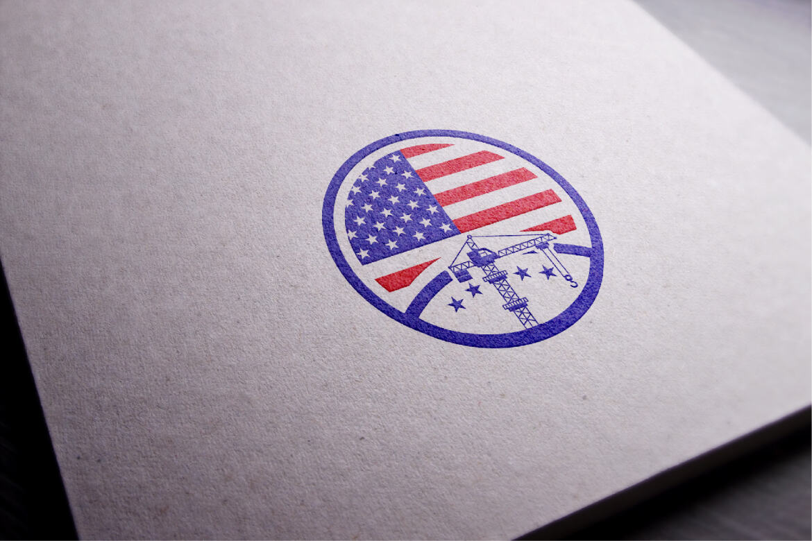 American contractor design template logo vector | Deeezy