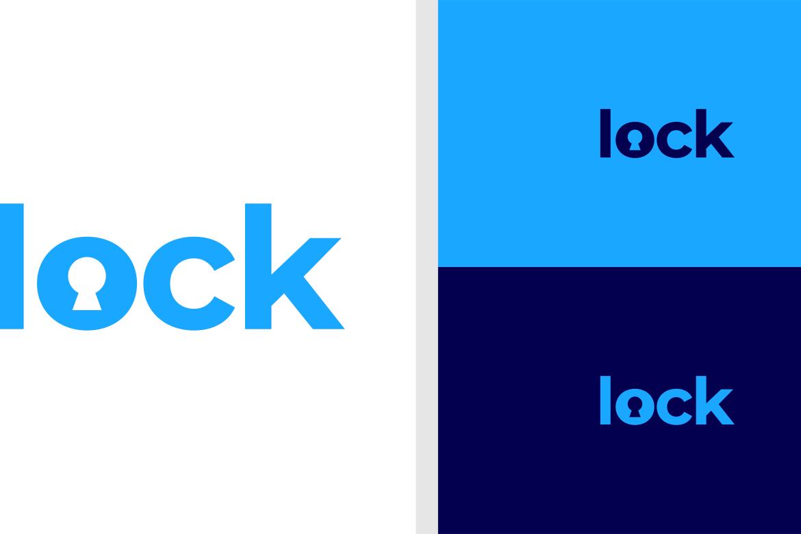 LOCK LOGO WORDMARK SIMPLE NEGATIVE SPACE EDITABLE | Deeezy