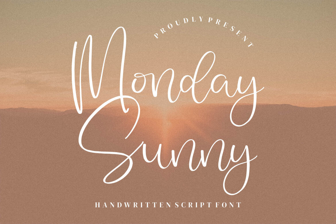 Monday Sunny - Handwritten Script Font | Deeezy