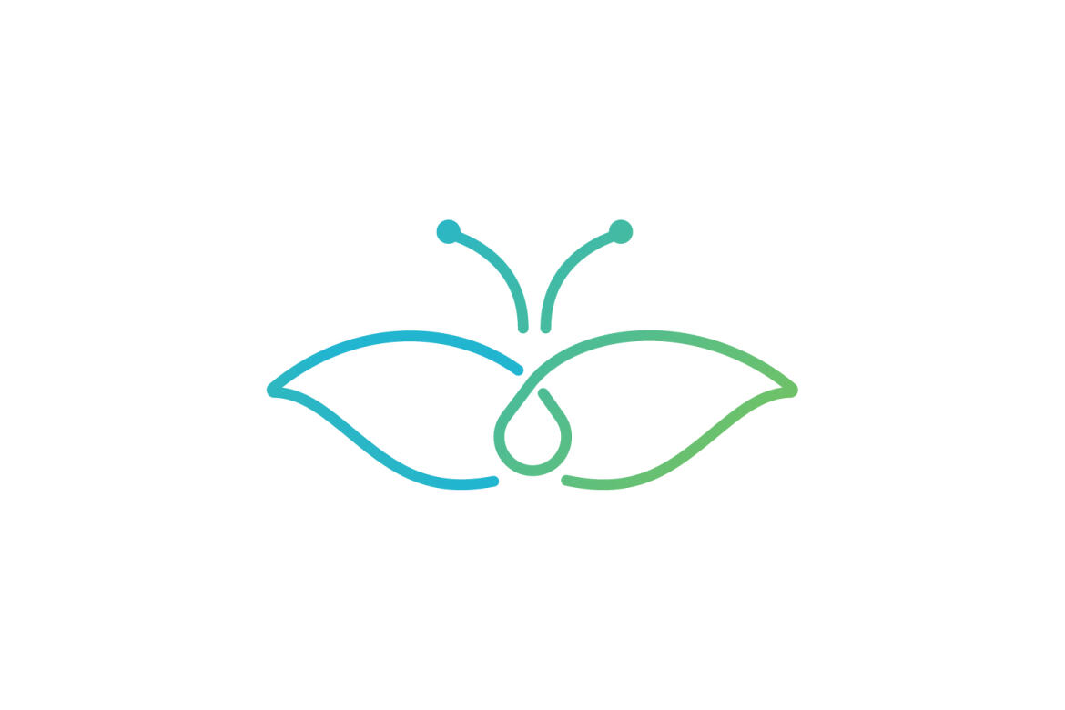 Butterfly nature monoline logo design vector | Deeezy