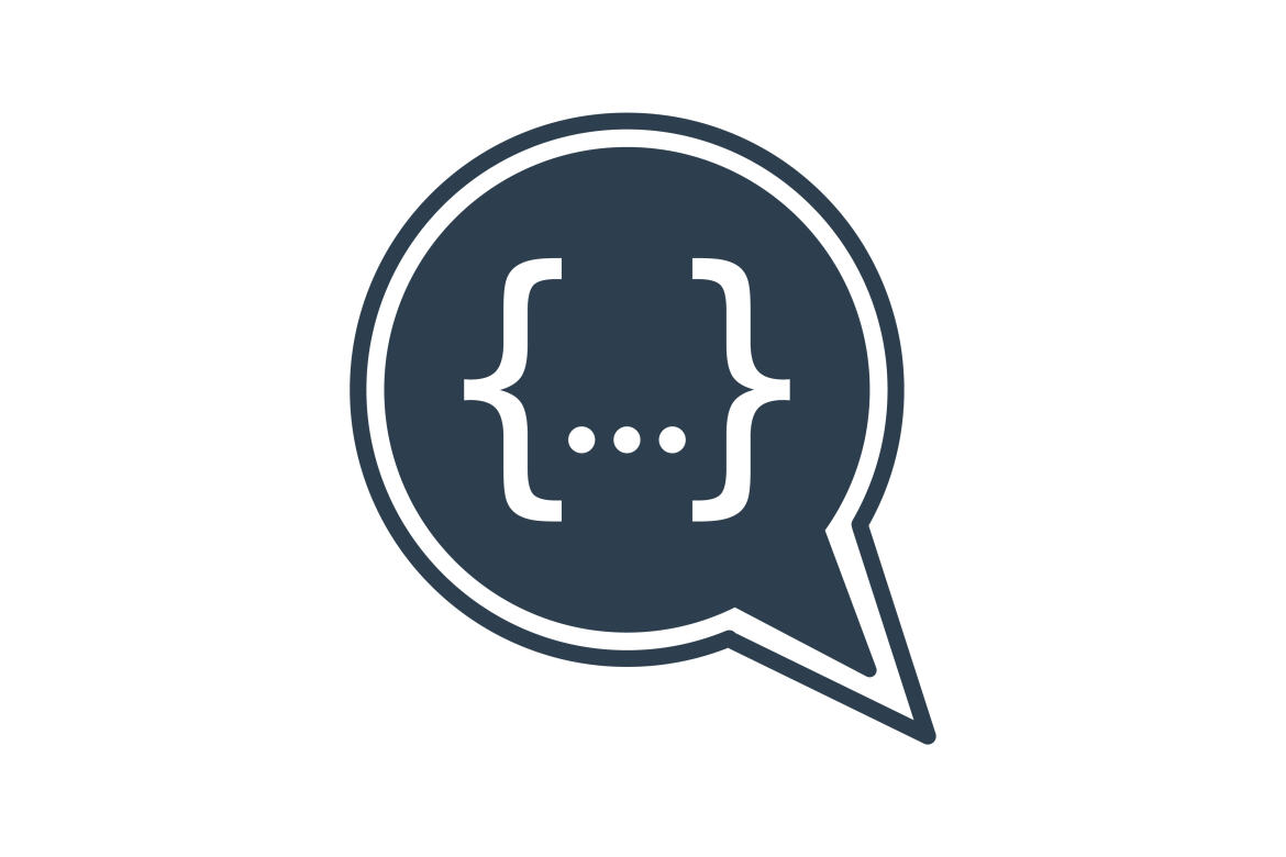 coding and chat icon logo inspiration vector | Deeezy