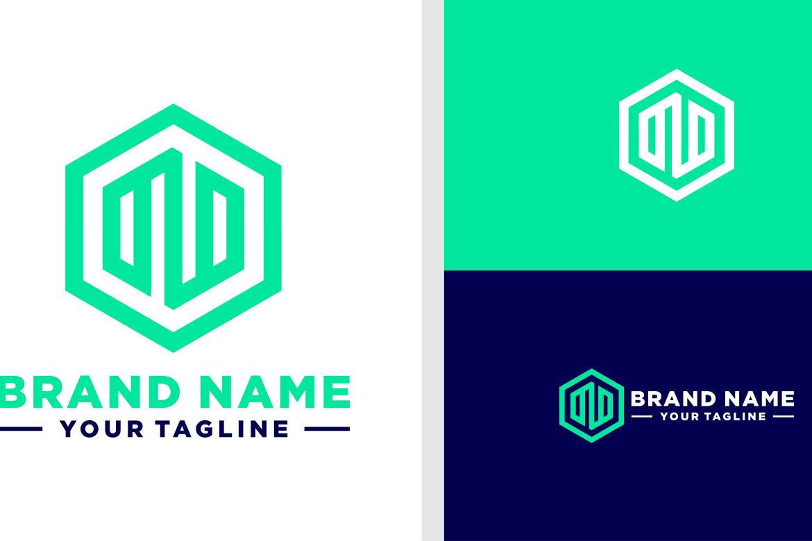 LETTER N LOGO MONOGRAM HEXAGONAL EDITABLE | Deeezy