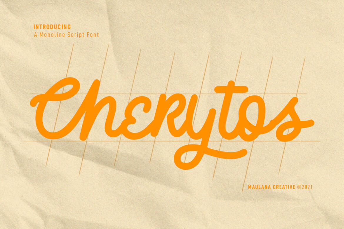 Cherytos Monoline Script Font | Deeezy