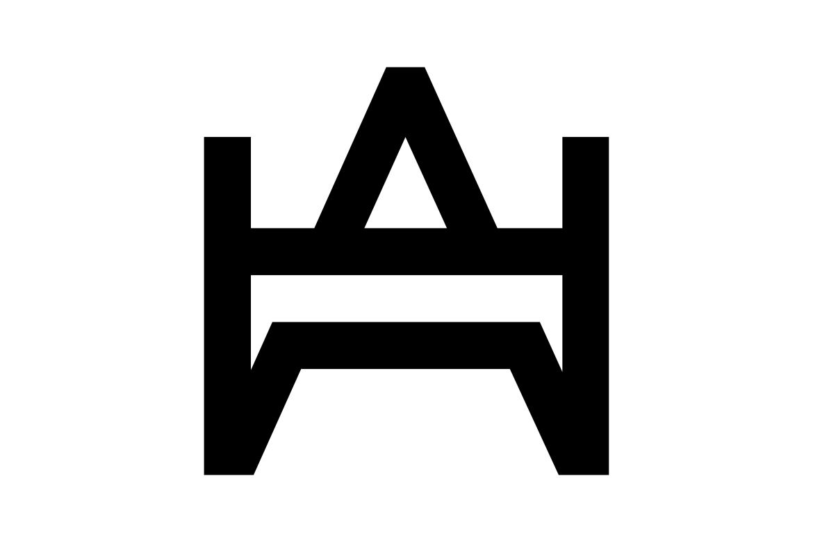 Letter initial AH HA monogram logo vector template | Deeezy