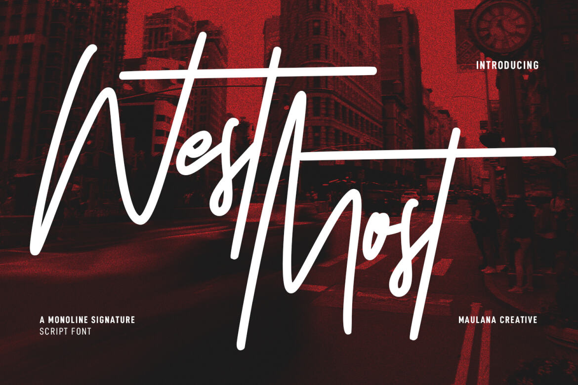 West Most Monoline Signature Script Font | Deeezy