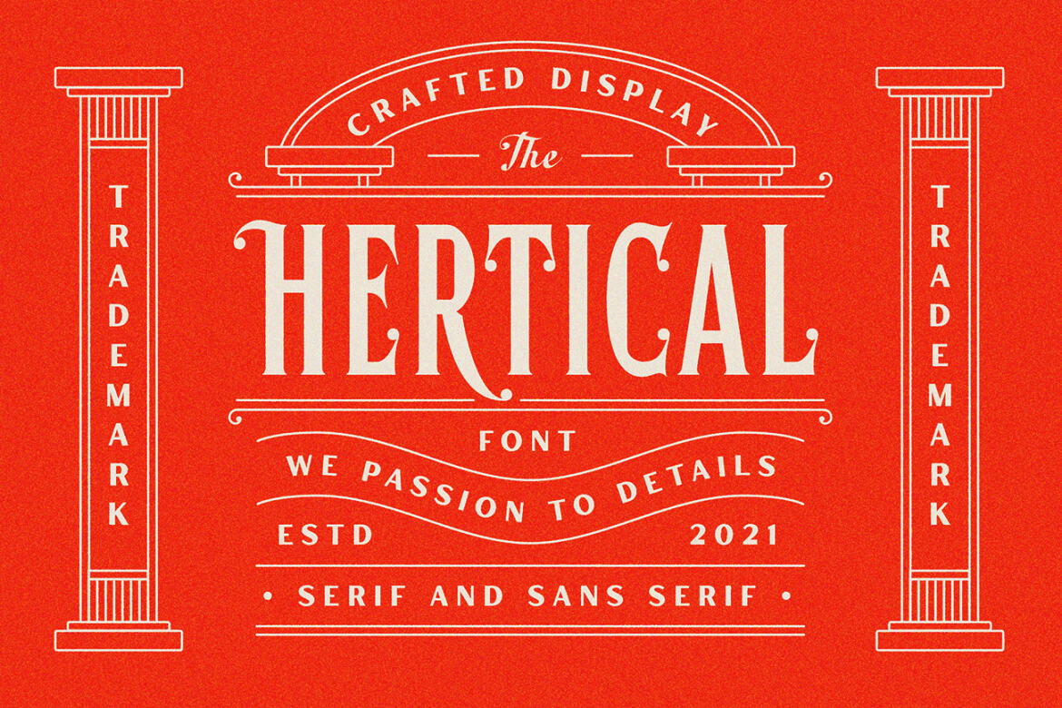 Hertical - Crafted Display Font | Deeezy