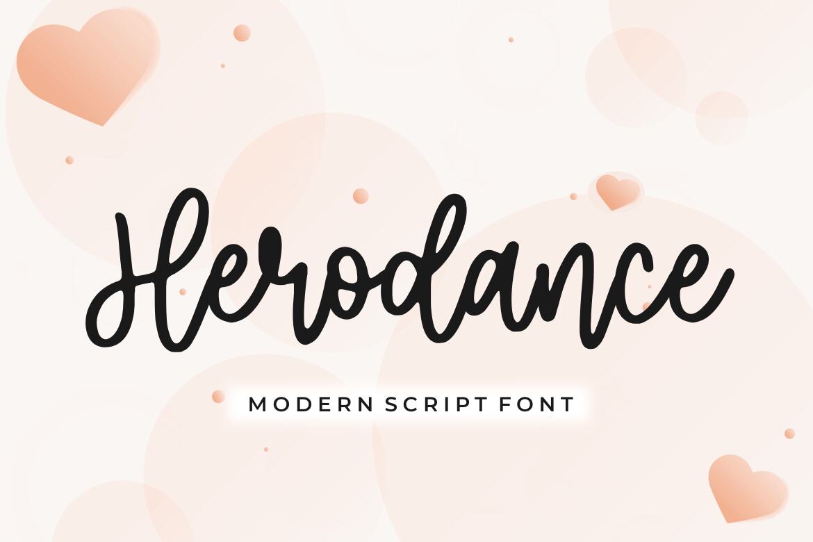 Herodance Modern Script Font | Deeezy