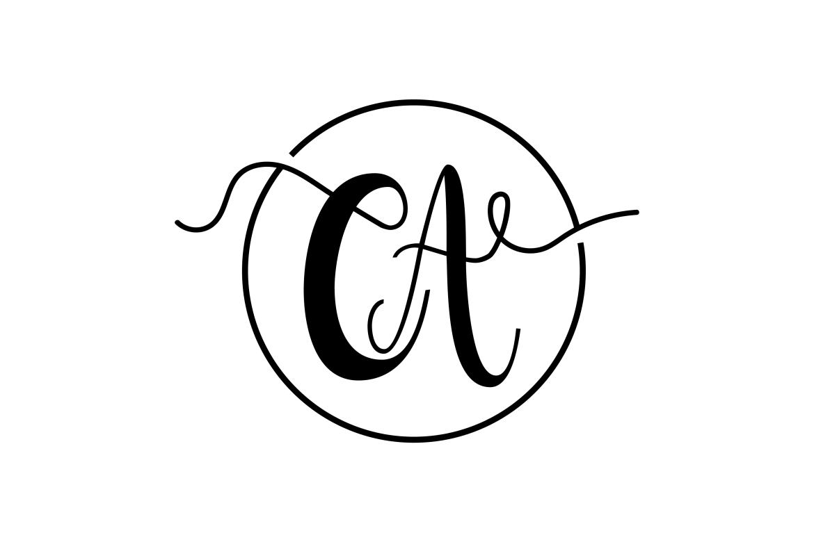 Letter initial ca script style design logo vector illustration | Deeezy